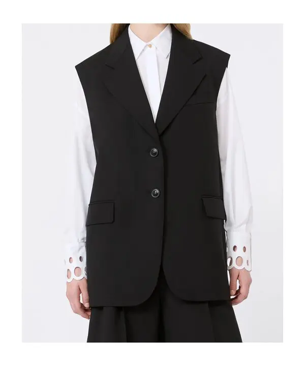 Max Mara Sleeveless Wool Jacket