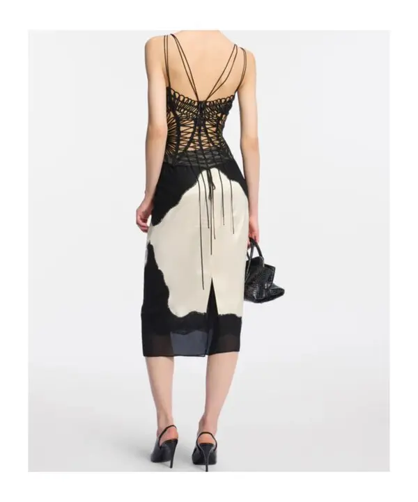 Attico Midi Skirt With Lace Detailing