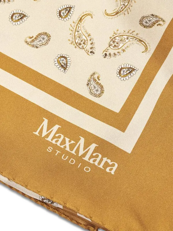 Max Mara Patterned Silk Scarf