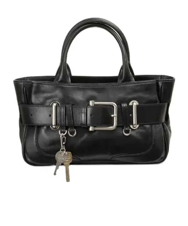 OSOI Mini Brocle Buckled Leather Tote Bag - Black