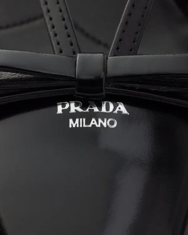 Prada Brushed-leather Slingback Pumps