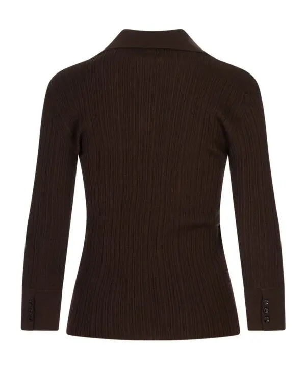 Agnona Collared Knit Sweater