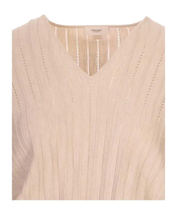 Agnona V-neck Knit Pullover