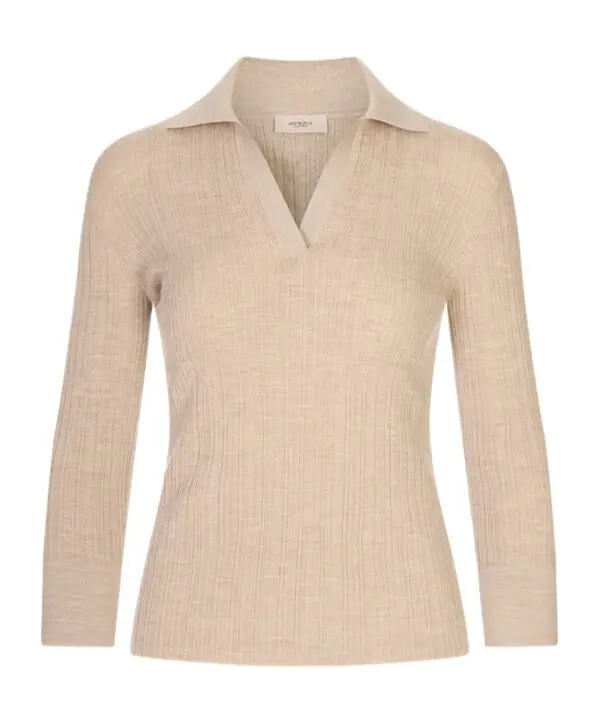 Agnona Collared Polo Shirt - Nude