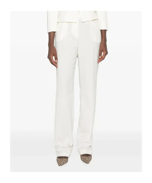 Elisabetta Franchi Pressed-crease Straight-leg Trousers