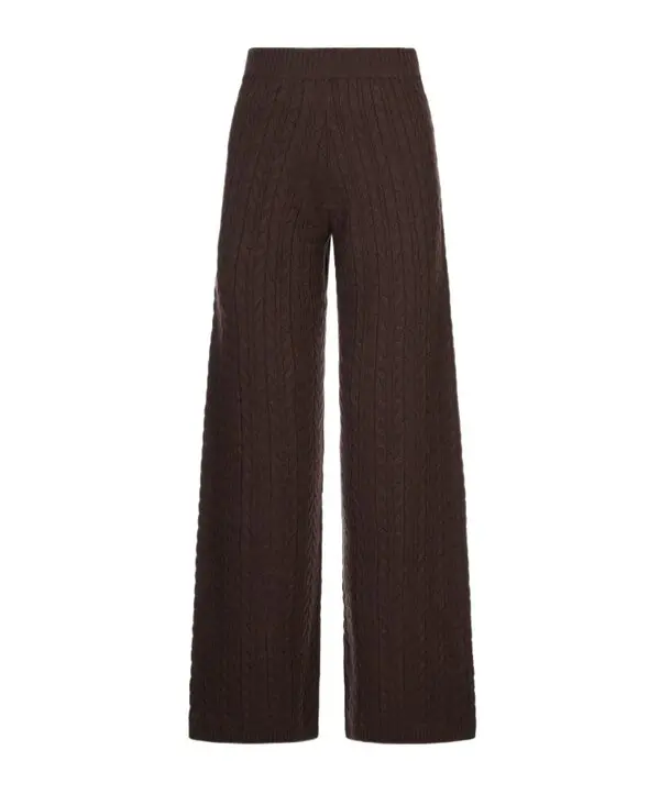 Agnona Ribbed Knit Casual Trousers - Black