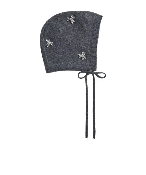 Simone Rocha Ribbed Knit Hat - Grey