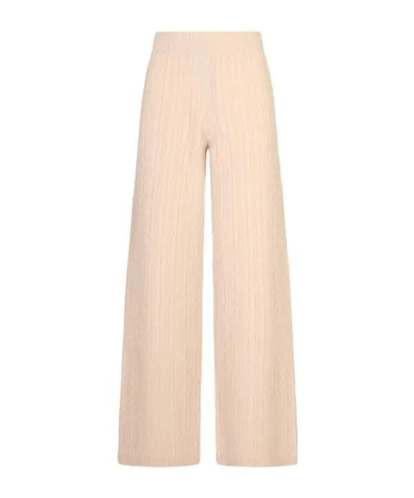 Agnona Ribbed Knit Casual Trousers - Nude
