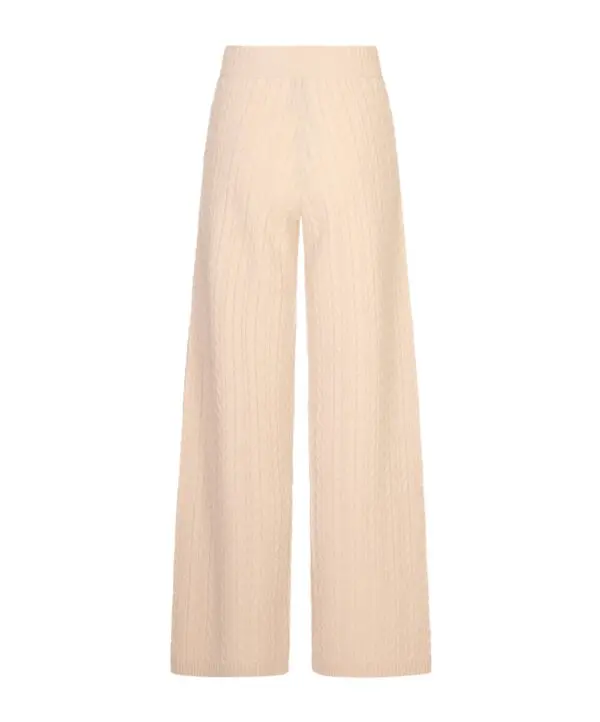 Agnona Ribbed Knit Cable Trousers - Nude