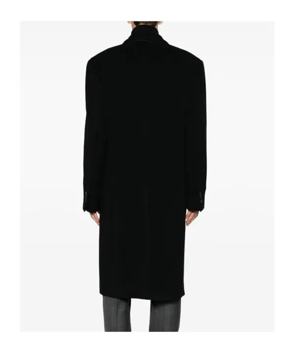 LARDINI Double-breasted Peaked-lapel Coat