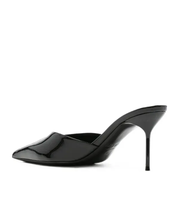 Paris Texas Patent Leather Pointed Toe Mules - Black
