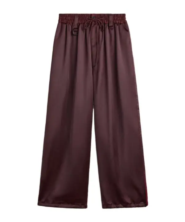 Y3 Satin Gradient 3 Stripes Track Pants - Night Red