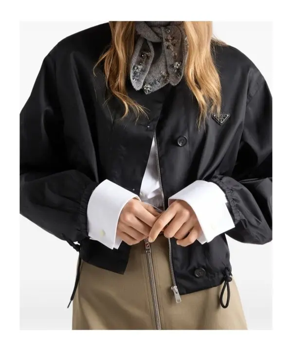 Prada Button-up Drawstring Jacket