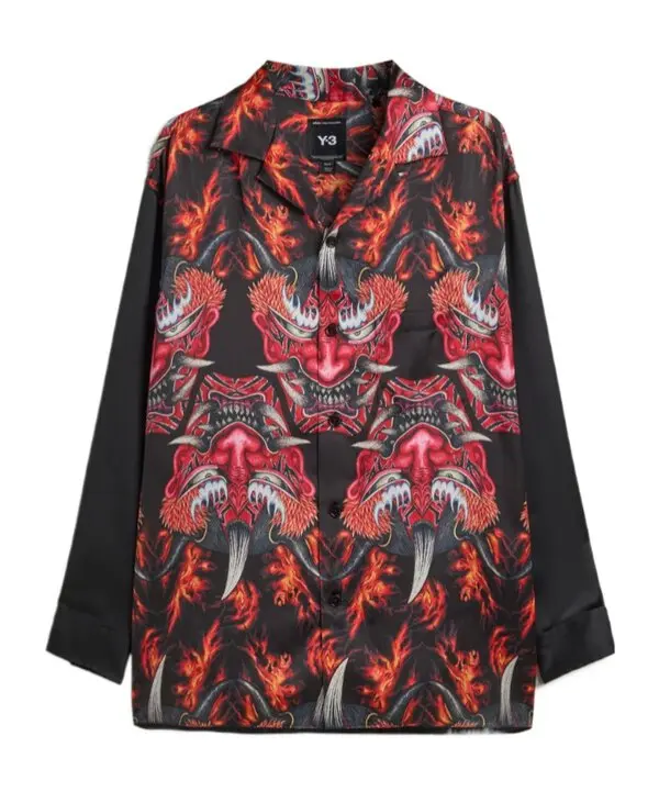 Y3 Graphic-print Button-down Shirt - Multicolor