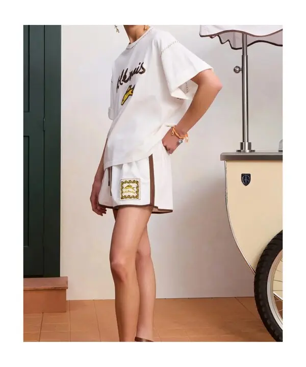 ALEMAIS Crewneck T-shirt With Fish Motif - White