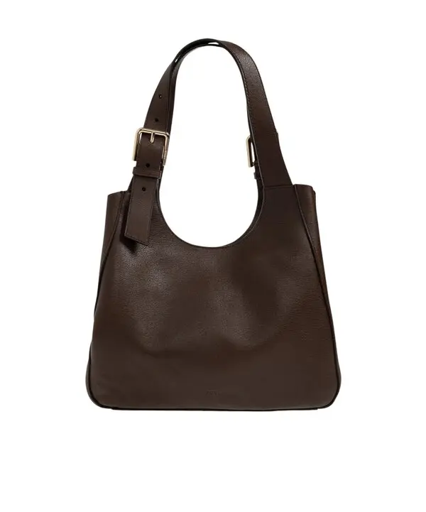 Furla Buckle-detail Leather Tote Bag - Darkcioccolato