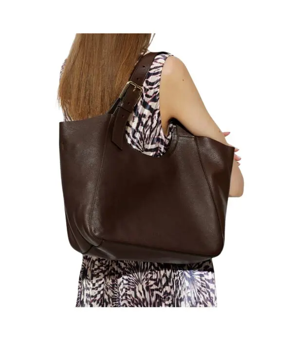 Furla Buckle-detail Leather Tote Bag - Darkcioccolato