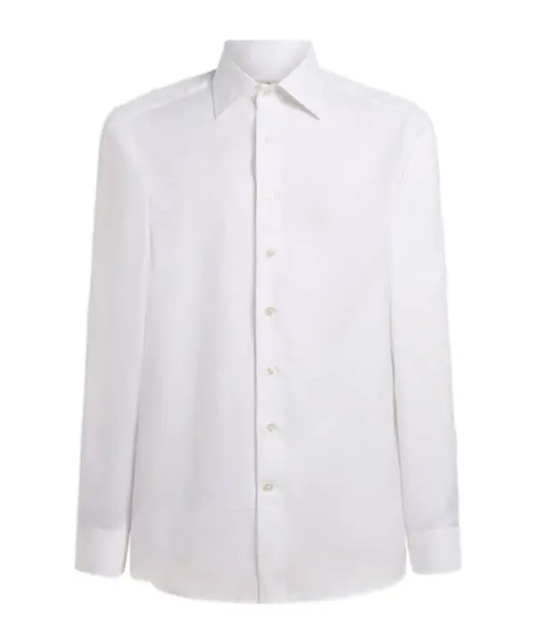 Etro Cotton Jacquard Shirt With Medallion Motif - White