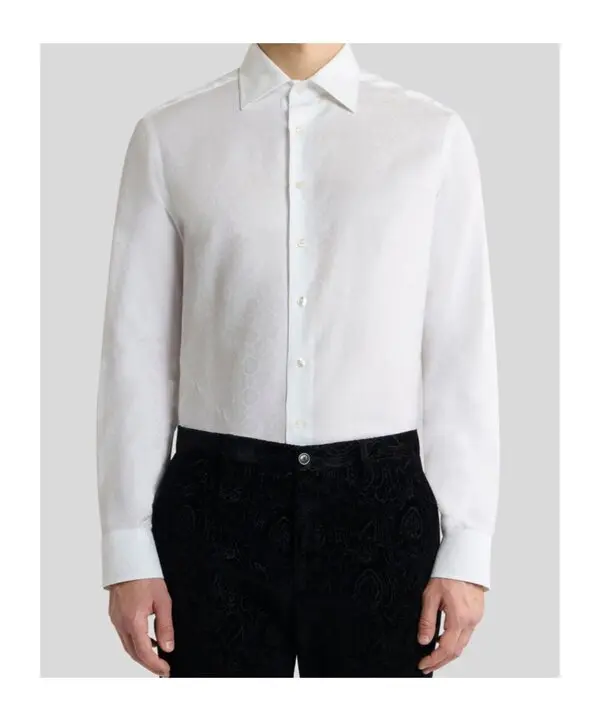 Etro Cotton Jacquard Shirt With Medallion Motif
