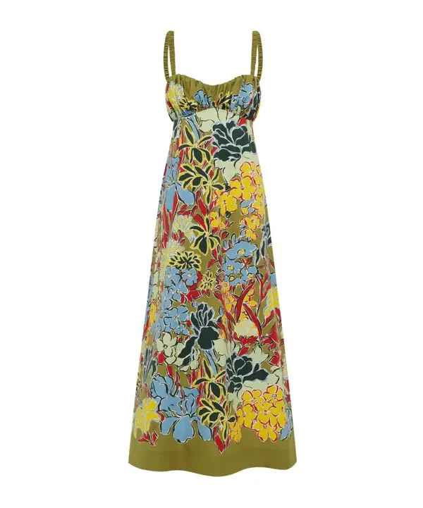 ALEMAIS Solstice Floral-print Sleeveless Midi Dress - Multicolor