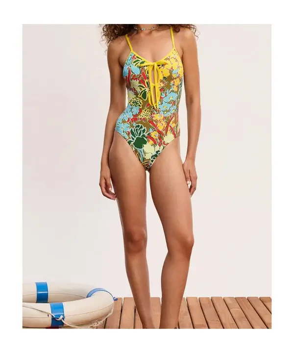 ALEMAIS Lace-up One-piece Swimsuit