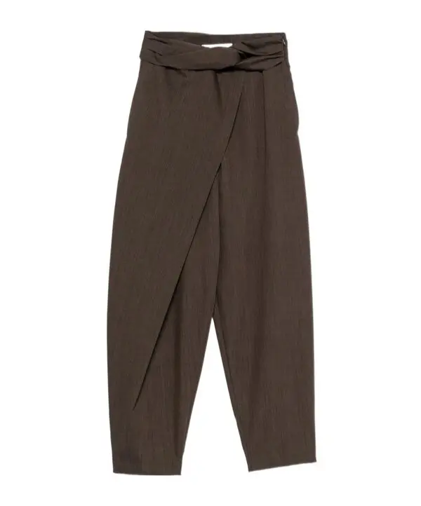 RÓHE Wide-leg Casual Pants - Dark Brown