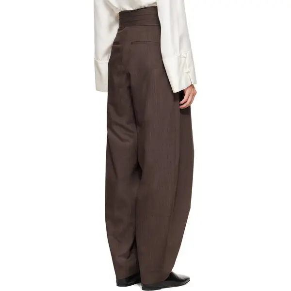 RÓHE Sarong Knot Trousers - Dark Brown