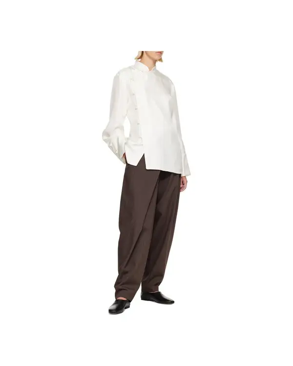 RÓHE Sarong Knot Trousers - Dark Brown