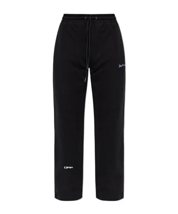 Off-White Logo Embroidered Drawstring Pants