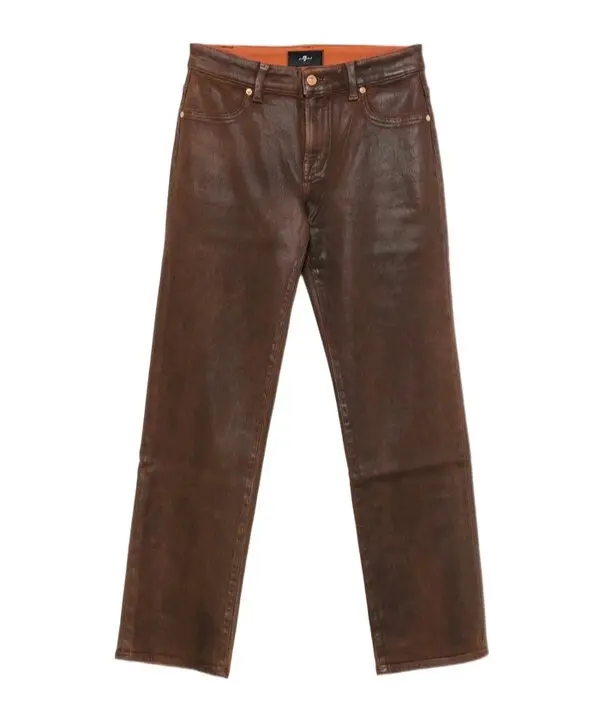 7 For All Mankind Calie Straight-leg Jeans - Brown