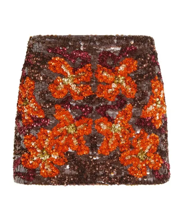 P.a.r.o.s.h Minigonna Full Paillettes - Brown