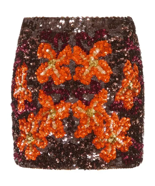 P.a.r.o.s.h Sequin Embellished Mini Skirt