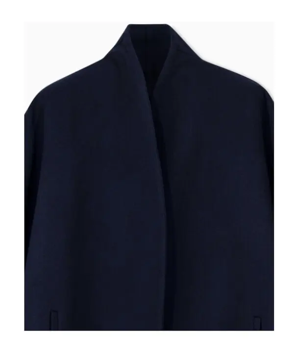 Giorgio Armani Curved Hem Open Front Cape