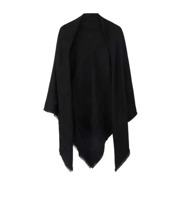 Elisabetta Franchi Wool Scarf - Black