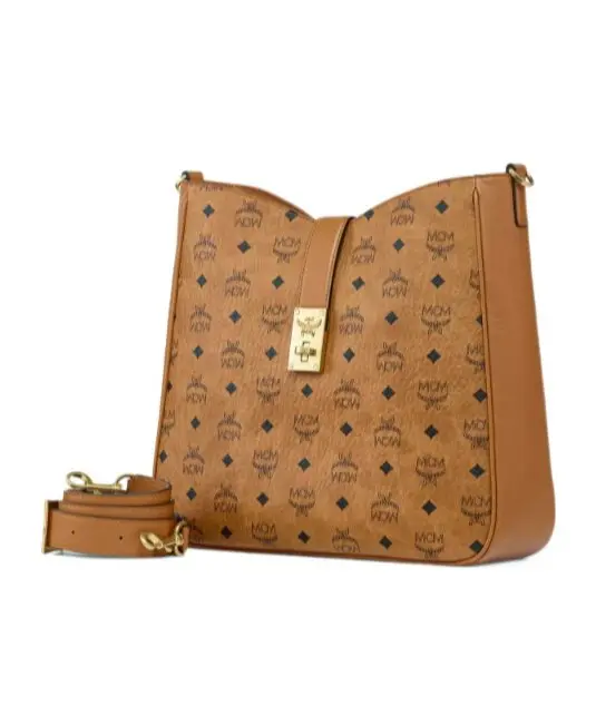 Mcm Tracy Visetos Large Shoulder Bag