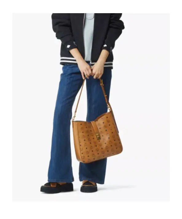 Mcm Tracy Visetos Large Shoulder Bag