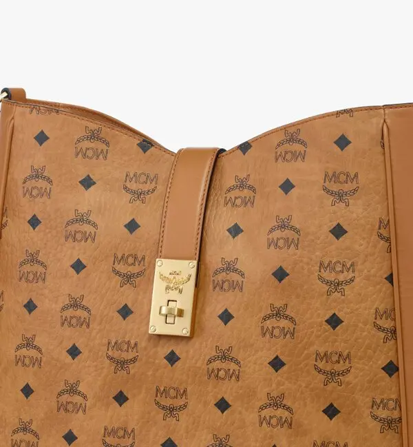 Mcm Tracy Visetos Large Shoulder Bag