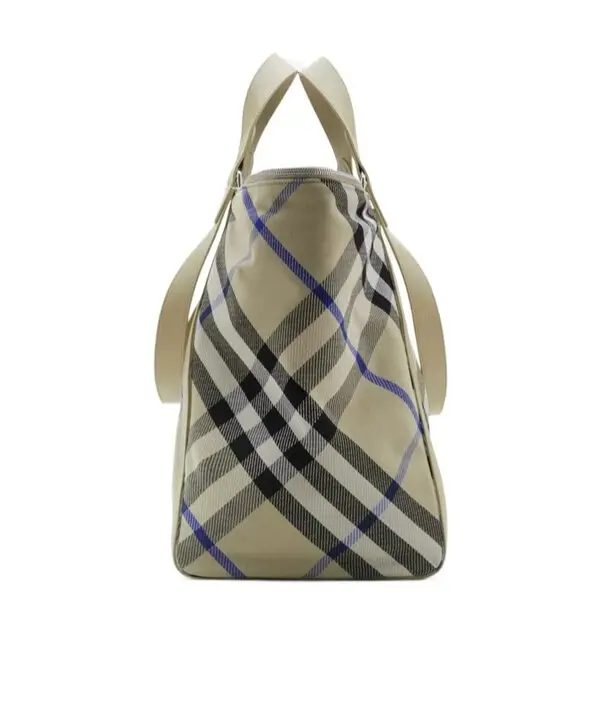 Burberry Festival Checked Top Handle Bag - Moss Color