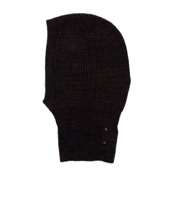 MAISON MARGIELA Ribbed Four Stitches Balaclava - Black