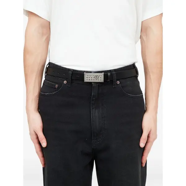 MAISON MARGIELA Numeric Buckle Leather Belt