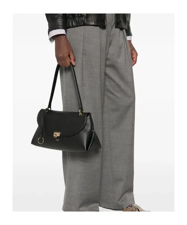 FERRAGAMO Gancini Flap Shoulder Bag