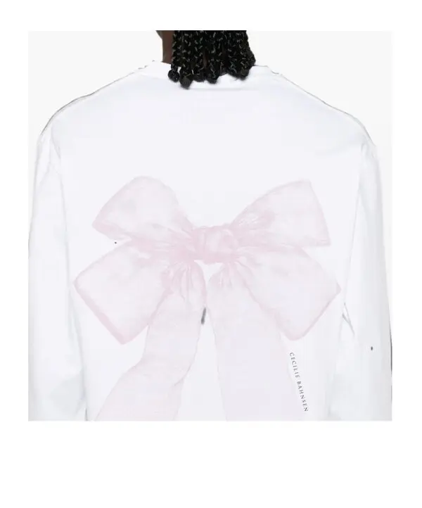 Cecilie Bahnsen Long-sleeved T-shirt With Patterned Back
