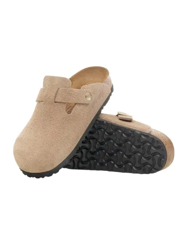 BIRKENSTOCK Boston Buckle Suede Clogs