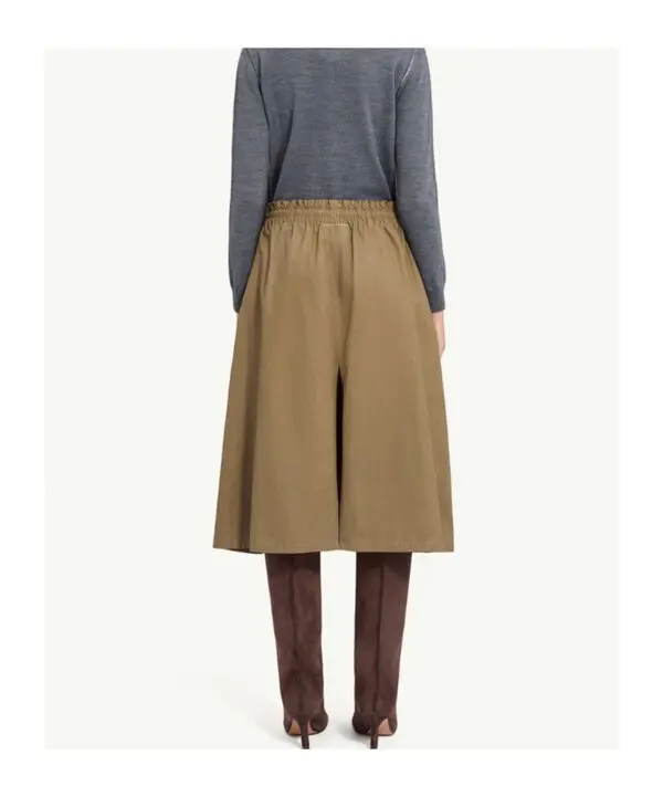 MAISON MARGIELA Drawstring Coated Cotton Midi Skirt