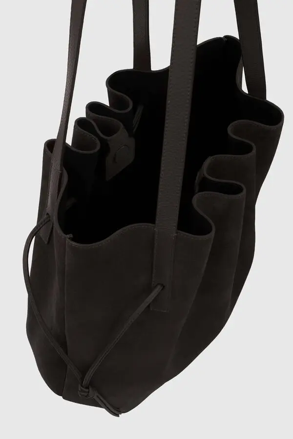 Yuzefi Scallop Tote Ganache Suede