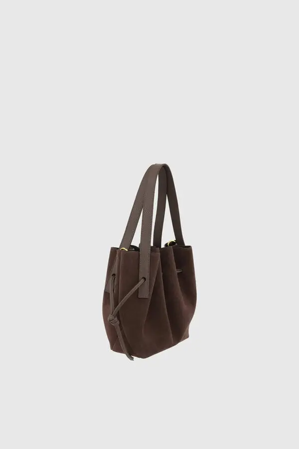 Yuzefi Scallop Mini Tote Nutmeg Suede