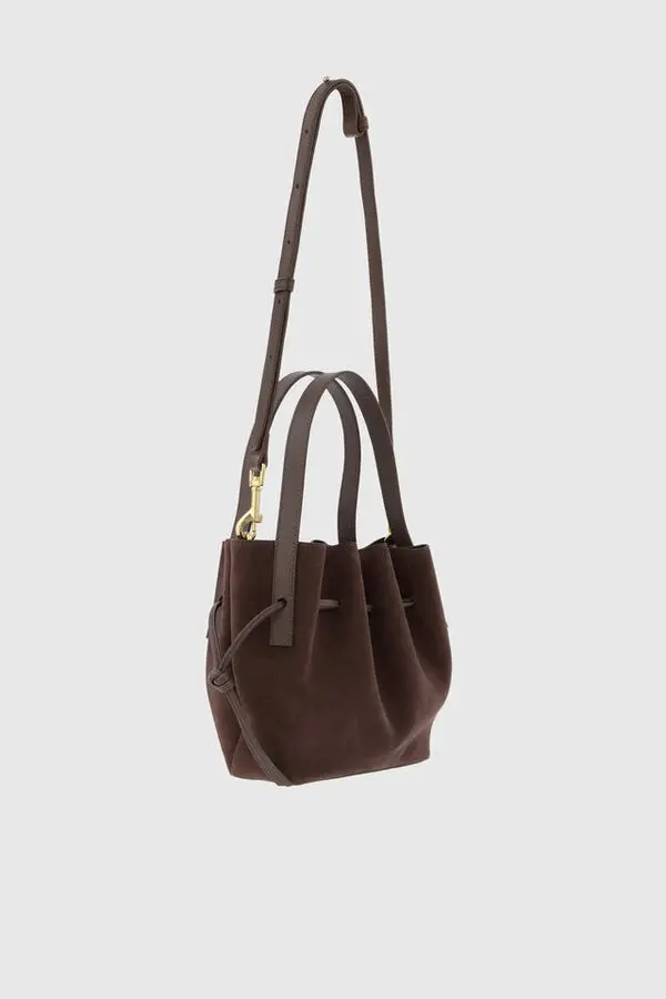 Yuzefi Scallop Mini Tote Nutmeg Suede