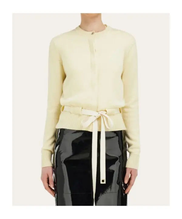 FERRAGAMO Cardigan With Thread Through Belt