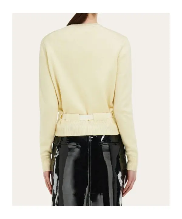 FERRAGAMO Cardigan With Thread Through Belt