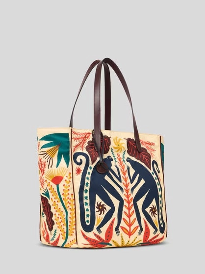 Etro Tabby Booth Nylon Unfold Me Bag With Print - Cream